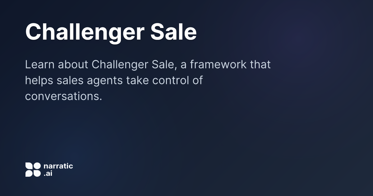 Challenger Sale | Narratic AI